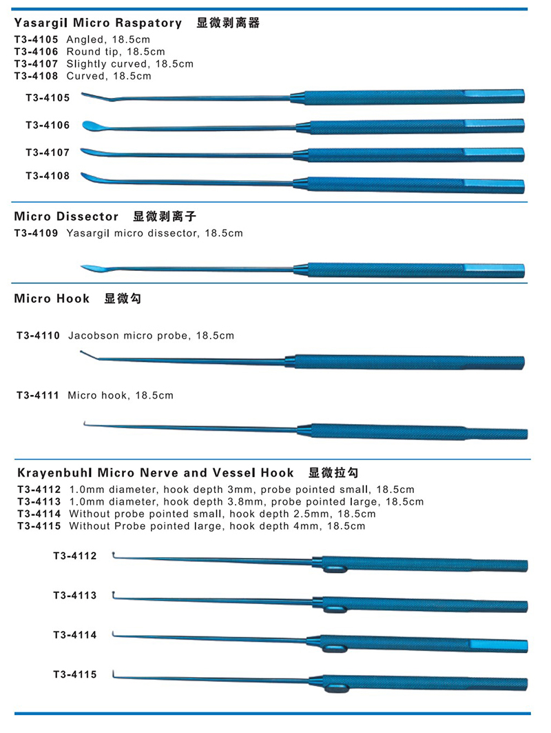 Surgical Instruments Micro Raspatory Scoop Hook Dissector